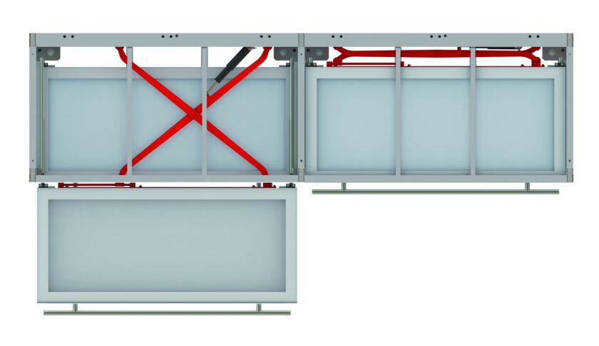 Extraction and return pantograph for motorized automatic drawers ...